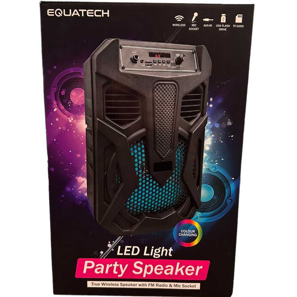 Pre-owned Equatech: LED Light Party Speaker (Boxed) - Own4Less
